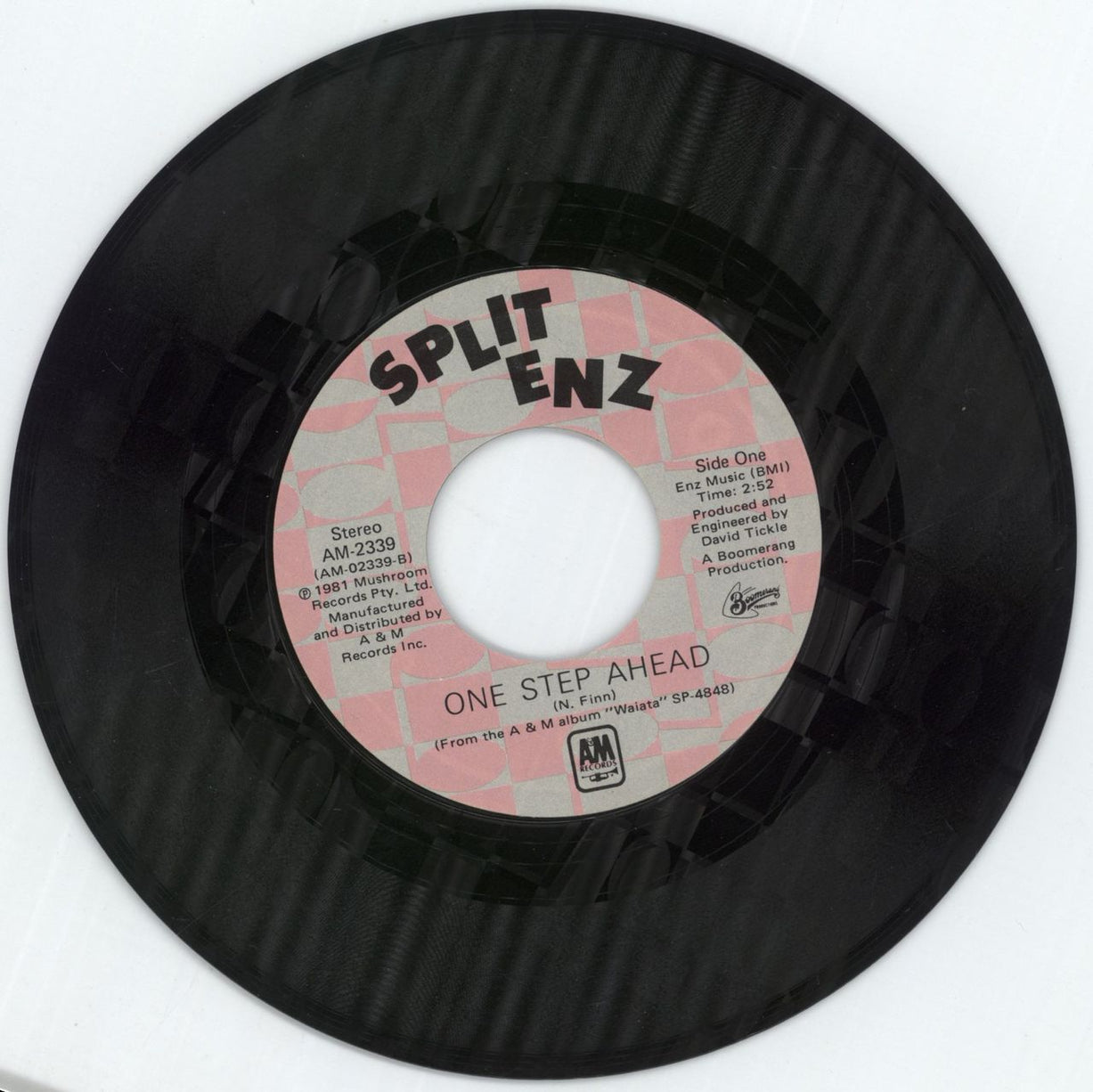 Split Enz One Step Ahead - Laser Etched US 7" vinyl — RareVinyl.com