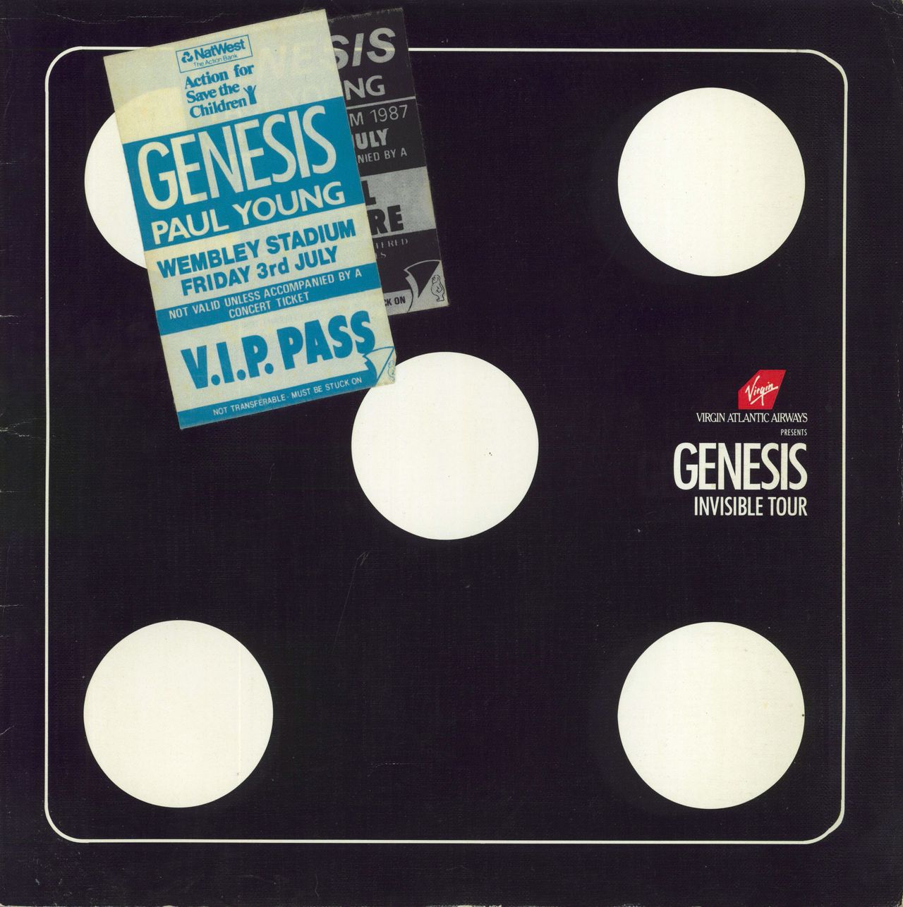 Genesis Invisible Tour + VIP Pass + Natwest insert UK Tour programme ...